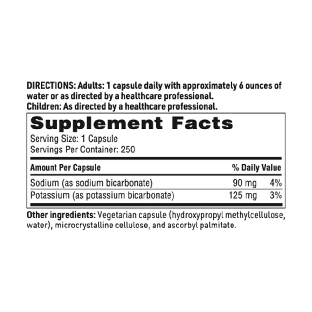 Bi-Carb Formula | Supports pH Balance - 250 Capsules