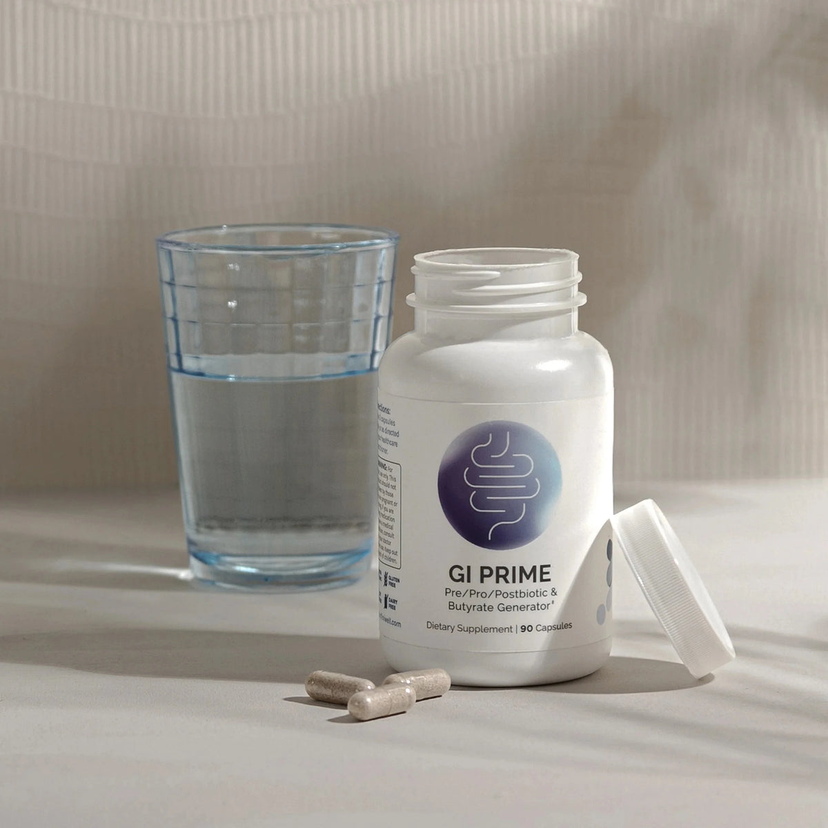 GI Prime | Pre/Pro/Postbiotic & Butyrate Generator - 90 Capsules