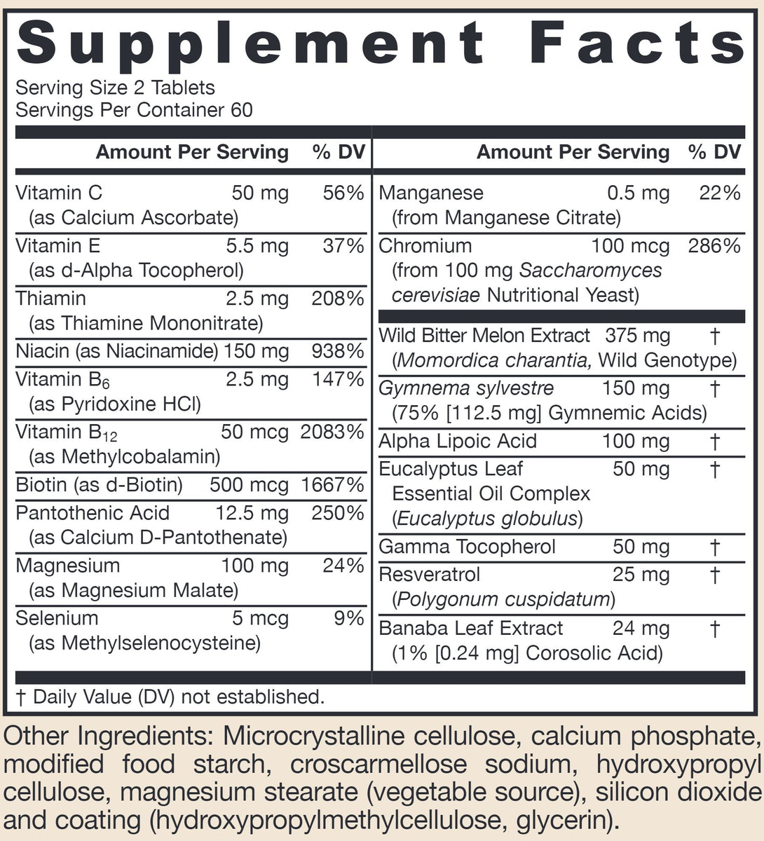 Glucose Optimizer | Glycemic Balance - 120 Tablets