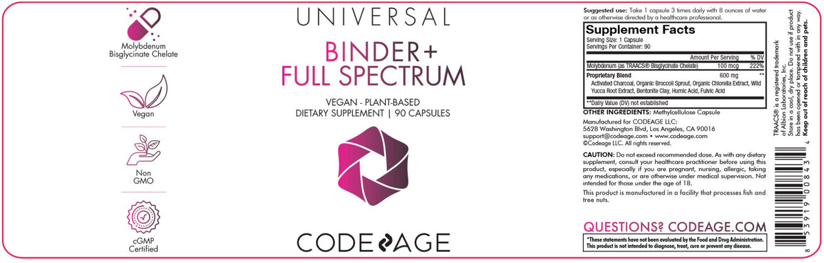 Binder + Full Spectrum | Vegan, Plant Based - 90 Capsules