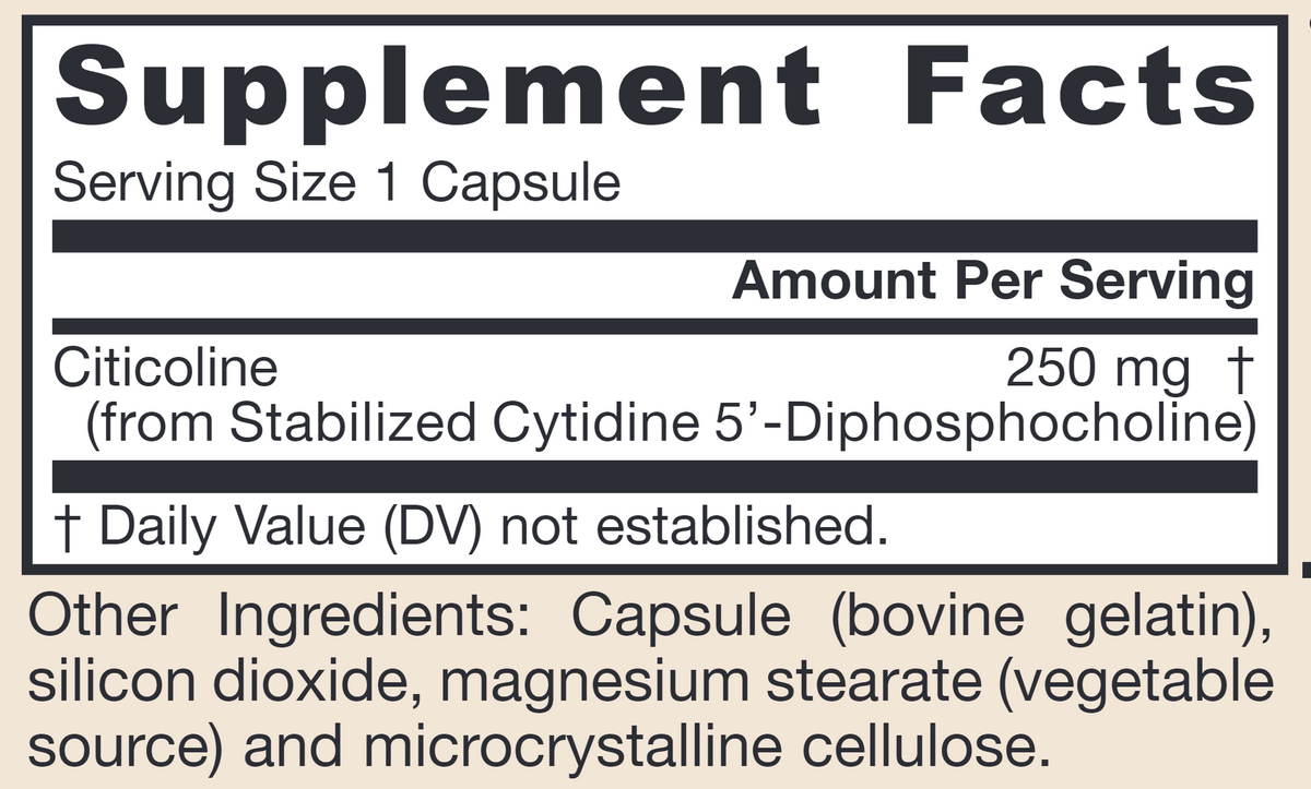 Citicoline CDP Choline | 250 mg - 60 caps