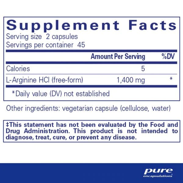 L-Arginine | Amino Acid | 700 mg - 90 Capsules