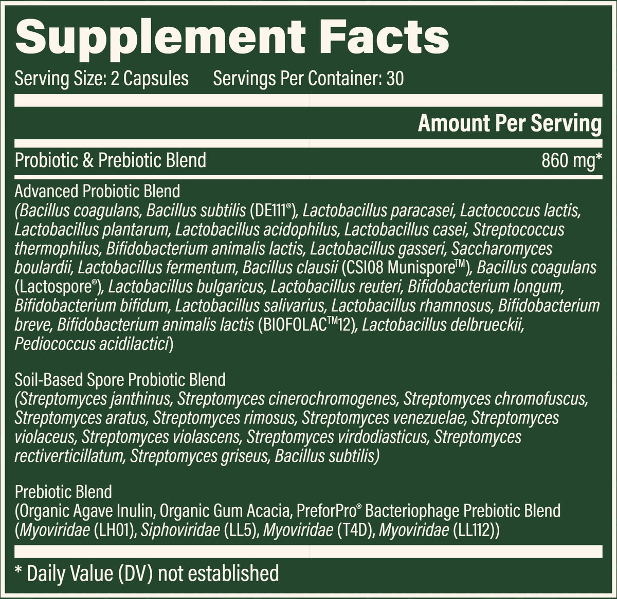 Ultimate Probiotic 100 Billion Cfus 60 Capsules
